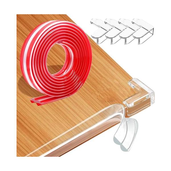 透明/10mm×5m/5M・Size:10mm×5m・赤ちゃんの安全を守るよちよち歩きの赤ちゃんは、家具の角に頭や顔をぶつける危険があります。このクッションテープは、厚みとクッション性に優れたコーナーガードで、衝撃をしっかり吸収し、鋭い角か...