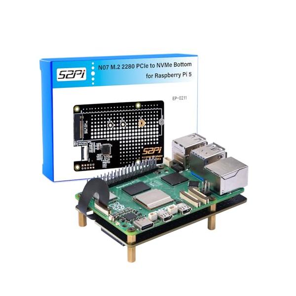 標準-/-/N07・Model:N07・N07 M.2 NVMe - PCIe アダプターは、最新の Raspberry Pi 5 用に設計されています。M.2 フォーマット サイズ 2230、2242、2260、2280 の NVMe M...