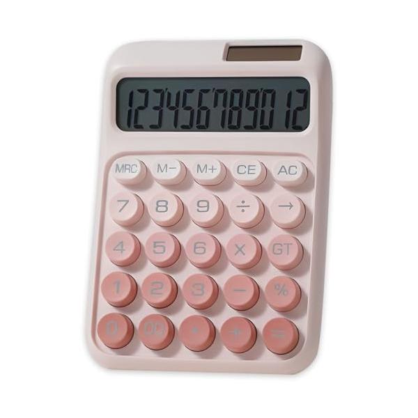 ピンク/-/-・Color:ピンク・電卓 おしゃれ 洗練デザイン流線型のボディにグラデーションカラーを施した、机の上で映えるおしゃれな電卓。高品質ABS樹脂の滑らかな質感とコンパクトサイズが、オフィスや学習空間のスタイリッシュなアクセントに...
