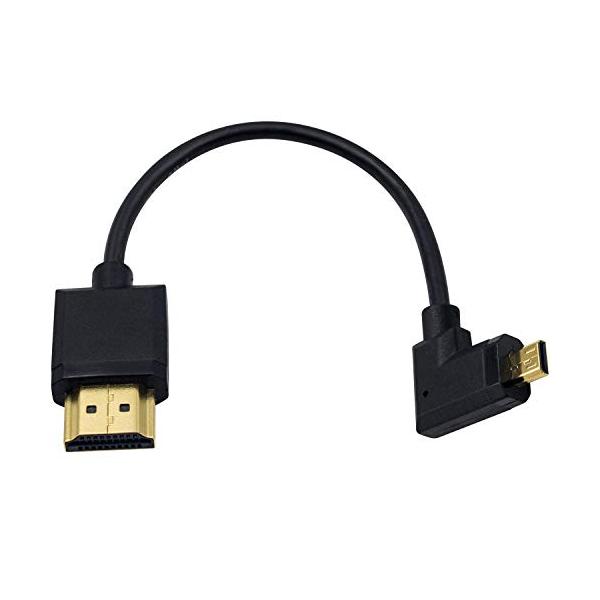 ブラック/Right Angled 15cm/DUK-00595・Size:Right Angled 15cm・Micro HDMI to HDMIケーブルは、イーサネット仕様でHDMI High Speedに対応しています。イーサネットチ...