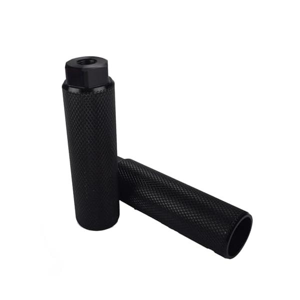 ブラック/2個-/-・商品仕様サイズ: 100x28mm。セット内容：2個。取付口径：9 mm。色：黒。・素材高品質のアルミニウム合金素材で、耐久性があり、耐食性が高く、錆びにくいです。・適用範囲自転車の装飾やギアの保護に使用できます。ほと...
