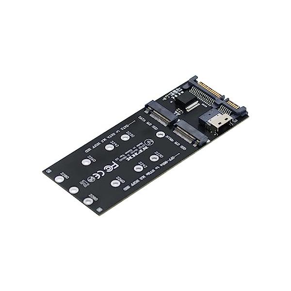 クラシックブラック SFF-8654 - NGFF+NVMEアダプター。/-/SF-016-CC・パッケージ個数:1・SATAまたはPCIeに基づいたキーBまたはキーB+Mを備えた2280、2260、2242、2230フォーマットのM.2モ...