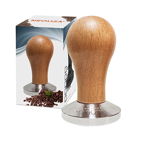 ブラウン/51mm/Wood Tamper・Size:51mm・?プロ級エスプレッソ実現 コーヒー粉を平坦均一に圧縮 密度を均一化し水流を最適化 香り高い抽出をサポート・?食品級304ステンレス製 高重量設計 食洗機対応 安全性最優先設計・...