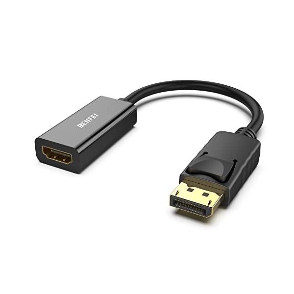 ブラック/1/000095black・Size:1・パッケージ個数:1・機能性BENFEI DisplayPort - HDMI アダプターは、DisplayPort を備えたデバイスをHDMI ポートを備えたモニター、プロジェクター、テレ...