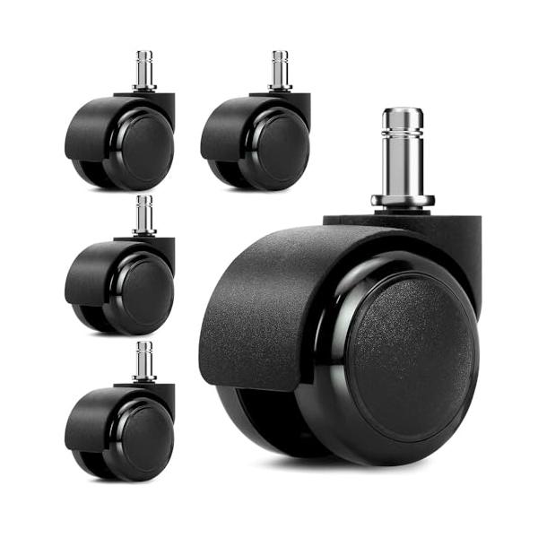 ブラック/きんいつコード/-・Color:ブラックSize:きんいつコード・高品質の素材：この椅子キャスターはポリウレタン素材で作られており、耐摩耗性、抗スクラッチ、床を傷つけず、耐久性があります。・滑らかで静か:私たちの椅子のキャスターは...