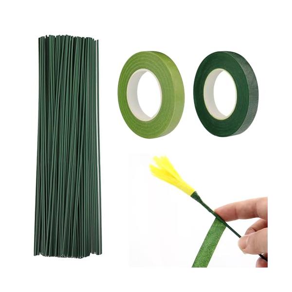 パッケージ内容パッケージには、ダークグリーンのワイヤーフラワーロッド100本とフローラルテープ2巻が入っています。テープの色はダークグリーンとフルーツグリーンがあり、さまざまなニーズに対応できる。・製品サイズワイヤー・フラワー・ポールの長さ...