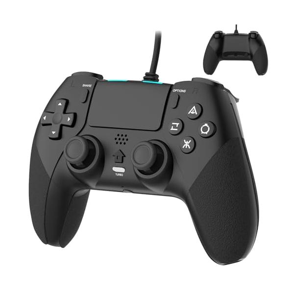 ブラック/-/-・Color:ブラック・有線P4コントローラー本ゲームパッドは斬新なデザインとユニークな外観を持っています。有線ゲームパッドなので、電池切れを気にせず、 2.2Mの長いUSB接続ケーブルが付属しており、USBポートがコンピュ...