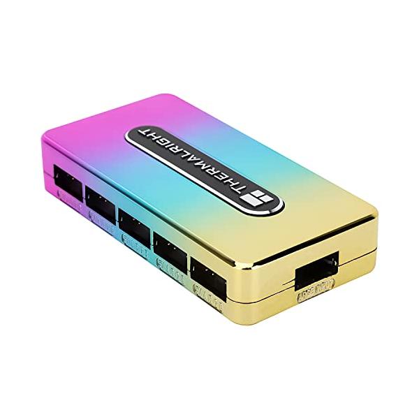 高性能ケーブル管理製品はARGB照明信号ハブに適用し、同時に10個のARGBファンの設置をサポートし、各側に5個の照明インタフェースがあり、1個のプラグが使用可能で、ARGBファン照明ケーブルの配線が整然としていることを維持できる（注意：1...