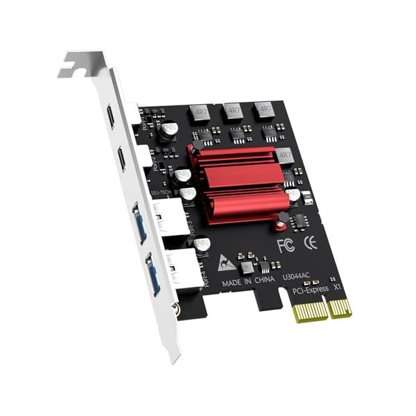 本商品は【互換品】です。国内正規品とは品質・保証・サポートが異なります。2xUSB-C + 2xUSB-A-/-/U3044AC-CA・Style:2xUSB-C + 2xUSB-A・この4ポートUSB 3.0拡張カードは、PCI-Expr...