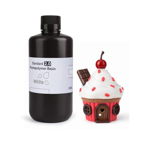 ホワイト/1000g/-・Size:1000gColor:ホワイト・パッケージ個数:1・低収縮・高精度ELEGOOフォトポリマー樹脂には、光硬化時の体積収縮を抑えるためにメタクリル酸エステルモノマーがあります。・優れた安定性ELEGOO R...