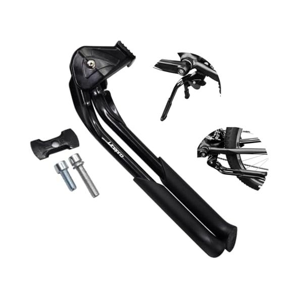 ブラック/20-29inch/-・ブランド:Litepro・名前:調節可能なダブルキックスタンド・スタンド 重量：約550g・ストレッチ範囲は5〜6cm アルミ合金ガスケット・折りたたみ自転車、MTB自転車、ロードバイク、20〜29 のホイ...