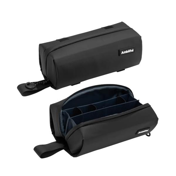 収納袋黒/-/ZOOM P1・多ポケット多収納: Ambitful ZOOM P1キャリーバッグは、DJI Osmo Pocket 3 Creator Comboアクセサリーの特定の寸法にぴったりフィットします。巧妙なコンパートメントデザイ...