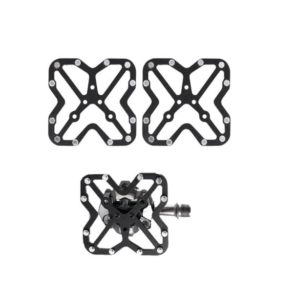 本商品は【互換品】です。国内正規品とは品質・保証・サポートが異なります。フラットブラック/L/xisheng01470・パッケージ自転車ペダル1組・サイズペダルアタッチメントアダプターは9cm×8.5cm・素材この自転車ペダルはアルミ合金製...