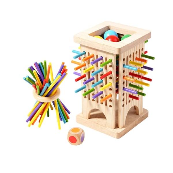 D/-/-・Color:D・カラフルなバランスゲーム子どもたちの色彩感覚を刺激するカラフルなデザインの木製バランスゲームです。色とりどりのスティックを組み合わせて遊ぶことで、色彩知覚を養い、楽しみながら学べます。・手指のトレーニングに最適な...