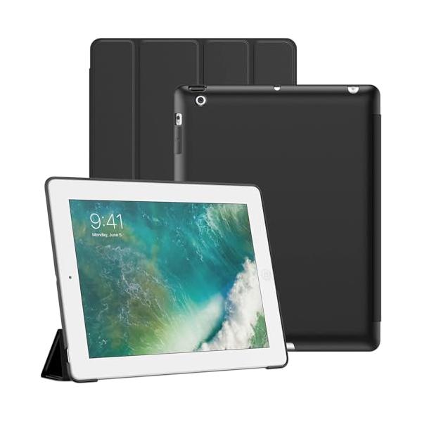 ブラック/-/-・Color:ブラック・対応モデル：Apple iPad 2 /3 /4 9.7 2013発売（モデル番号: A1460  A1459  A1458  A1416  A1430  A1403  A1397  A1396  A...