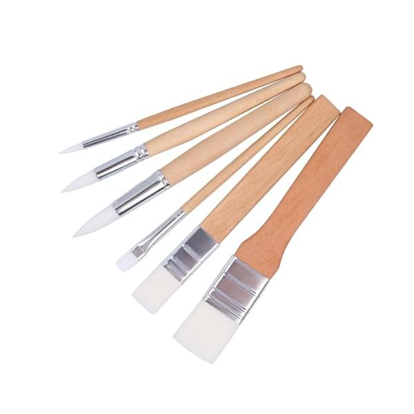 ホワイト/0/DG855・Color:ホワイト・商品仕様約13.7cm-14.7cmのサイズで、6本のペイントブラシがセットになっています。異なるタイプや形状が揃っており、さまざまな絵画ニーズに対応します。・素材の高品質耐久性のある高品質ナ...