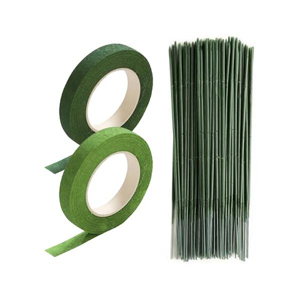 -/幅約12mm、長さ約30メートル/-・サイズテープ：幅約12mm、長さ約30メートル。地巻ワイヤー：長さ25cm、太さ2mm（鉄線太さ1mm）・材質テープ：和紙。地巻ワイヤー：鉄、プラスティック。・セット内容地巻ワイヤー*50、フローラ...