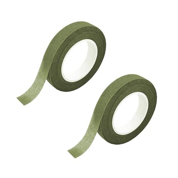 モスグリーン/幅約12 mm、長さ約27M /ロール/-・Color:モスグリーン・パッケージ内容：フローラテープ 2巻入り。　カラー：モスグリーン・サイズ：幅約12 mm、長さ約27M /ロール・高品質の素材：フローラテープはクレープ紙で...