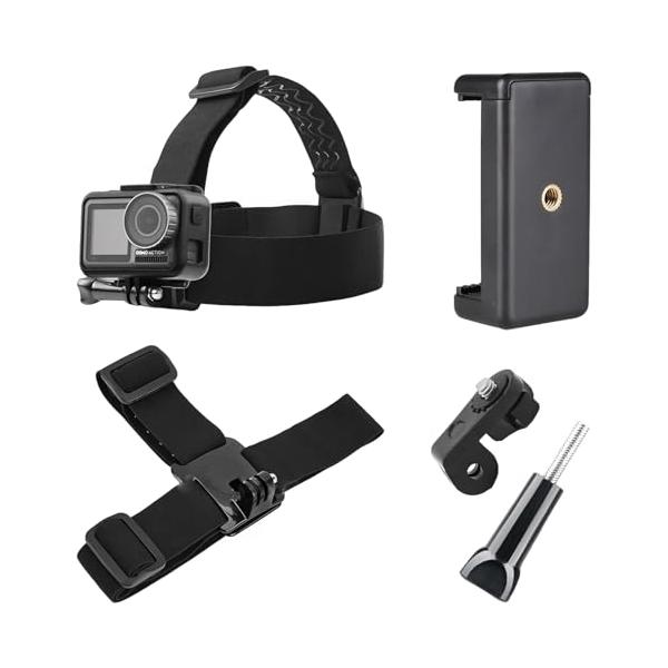 A/-/-・Color:A・セット内容：ヘッドストラップ1個、接続ネジ1個、360°角度調節可能なスマホホルダー1個が入っております。・調節可能：ヘッドストラップは調節可能で、異なるサイズの頭囲に対応しております。・安心の設計：滑り止めスト...