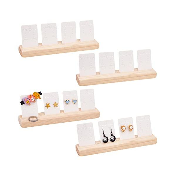 モダン木の色/1.3×7.9×2.5/ODIS-WH0027-046-US2・パッケージ個数:1・イヤリングディスプレイカードホルダー：イヤリングディスプレイボードには1筋の溝があり、私たちが提供するイヤリングディスプレイカードを溝に挿入す...