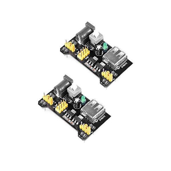 パッケージ個数:2・入力電圧:6.5-9VDCまたはUSB電源・最大の出力電流:700mA・双方向の独立なコントロールは0V3.3V5Vに切り替える・3.3Vと5Vの出力電圧をサポートすることができ、MB102のブレッドボード用に設計された...