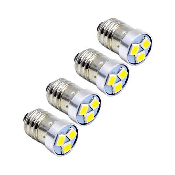 -/3V/-・1.モデル：E10、電圧：3V。電源：約0.36W。 LEDカラー：ホワイト6000K、ルーメン：120LM・2.電球の先端がプラス（+）、側面がマイナス（ - ）です。 購入する前にあなたの元の電球の極性を確認してください。...