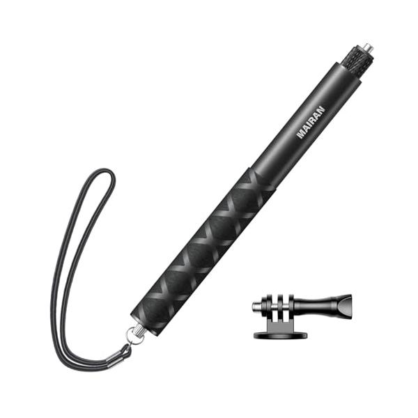 本商品は【互換品】です。国内正規品とは品質・保証・サポートが異なります。黒い/114CM/-・Size:114CM・強化された拡張可能な自撮り棒Mairan の見えない自撮り棒は、最大 114cm まで伸びる 7 セクションのアルミニウム合...