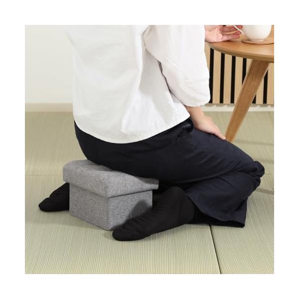 正座椅子にもなるミニスツールライトグレー/奥行き 17cm × 幅 20cm x 高さ 15cm/38616・Color:ライトグレーSize:奥行き 17cm × 幅 20cm x 高さ 15cmStyle:正座椅子にもなるミニスツール・...