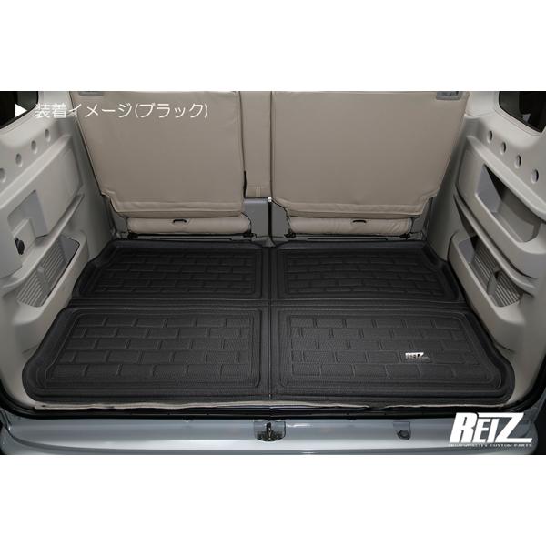 【REIZ(ライツ)】「ブラック」DG17W スクラムワゴン立体形状 ラゲッジマット プレミアムラバーSUZUKI スズキ カスタム パーツ ドレスアップ カスタムパーツ 3D スクラムワゴン NV100クリッパーリオ タウンボックス ラゲ...