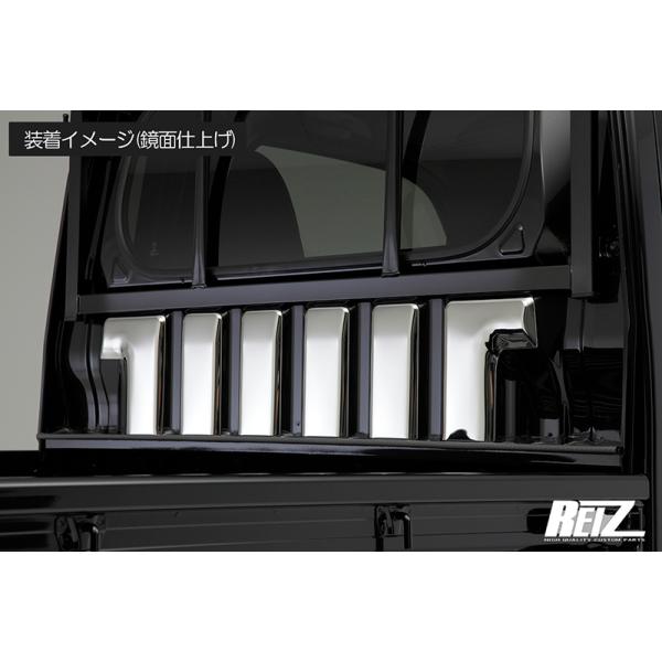 【REIZ(ライツ)】「メッキ調鏡面仕上げ」ハイゼットジャンボ 後期 S500P S510Pバックキャビントリム 6ピースサンバートラックグランドキャブ カスタム パーツ カスタムパーツ ドレスアップ S500 510 ジャンボ 荷台※必ず...