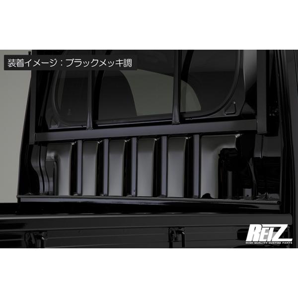 【REIZ(ライツ)】「ブラックメッキ調」ハイゼットジャンボ 後期 S500P S510Pバックキャビントリム 6ピースサンバートラックグランドキャブ カスタム パーツ カスタムパーツ ドレスアップ S500 510 ジャンボ 荷台※必ずP...