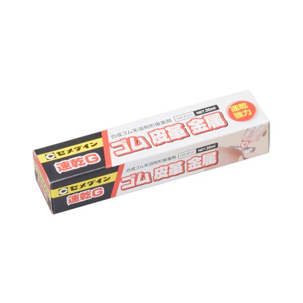 幅広い材質を強力に接着できます。【用途】合成ゴム・金属・皮・硬質プラスチック・木材などの接着。【機能・特徴】初期接着力が強く、仮止め不要の速乾型です。【仕様】●内容量：20mL。●色：黄淡色。