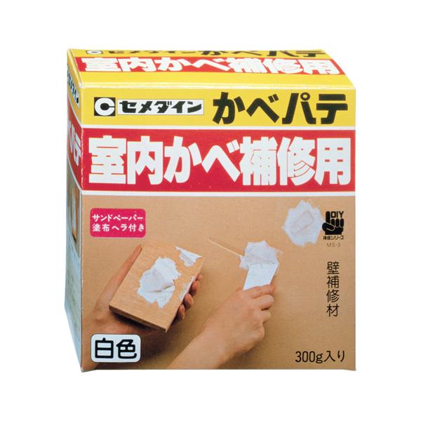 きめが細かく、伸びがよいので壁穴や傷の補修に適した水性タイプのパテです。【用途】室内壁の凹凸面・釘穴・ふし穴・割れなどの補修や壁面の下地調整。【機能・特徴】壁紙、壁クロスを貼る前の壁の凹凸面調整に使用できます。固体のため、垂直面でもダレにく...