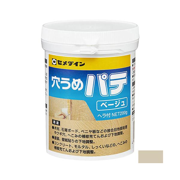 特殊ガラスバルーン配合の水性パテです。【用途】コンクリート、モルタル、しっくいなどの、へこみの補修充てんおよび下地調整。【機能・特徴】肉やせがほとんどなく、大きな凹みも一発で埋められます。コンクリート・ベニヤ板・しっくい壁などの凹み、ジョイ...