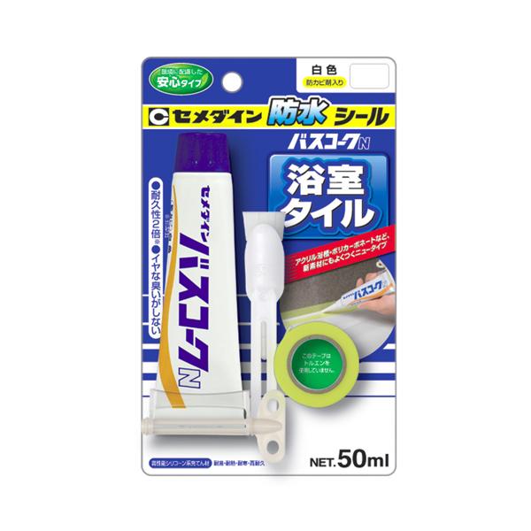 気になる臭いをカットした人に優しい新性能です。【用途】浴槽と壁・洗面台と壁・タイル目地・配水管・シャワーヘッドなど、浴室や水まわりの防水・すき間補修。【機能・特徴】新素材プラスチックへの密着性をアップさせた高性能タイプです。安心性能と、充て...
