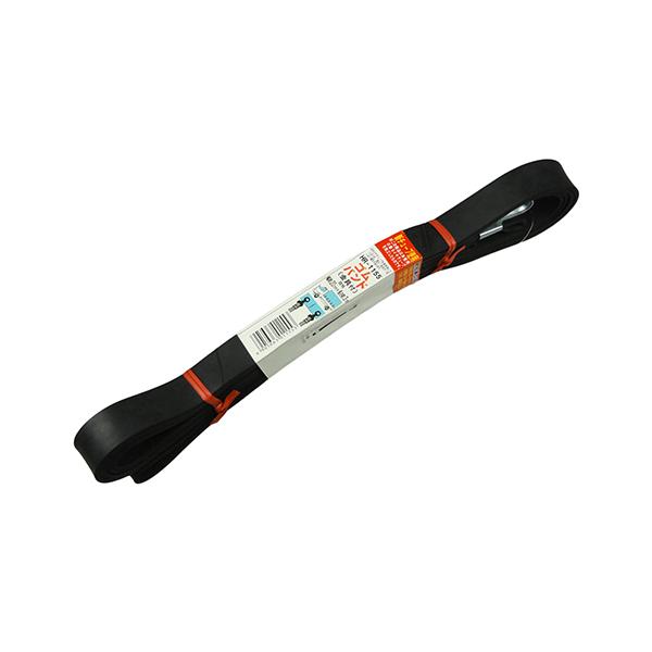 ホロ用片側フック付のゴムバンドです。【用途】シート止等・荷物の固定。【機能・特徴】未使用のタイヤチューブを再利用したものです。耐久性・耐候性に優れ、亀裂が生じにくいです。【仕様】●サイズ(約)：幅20mm×長さ3m。●金具付。