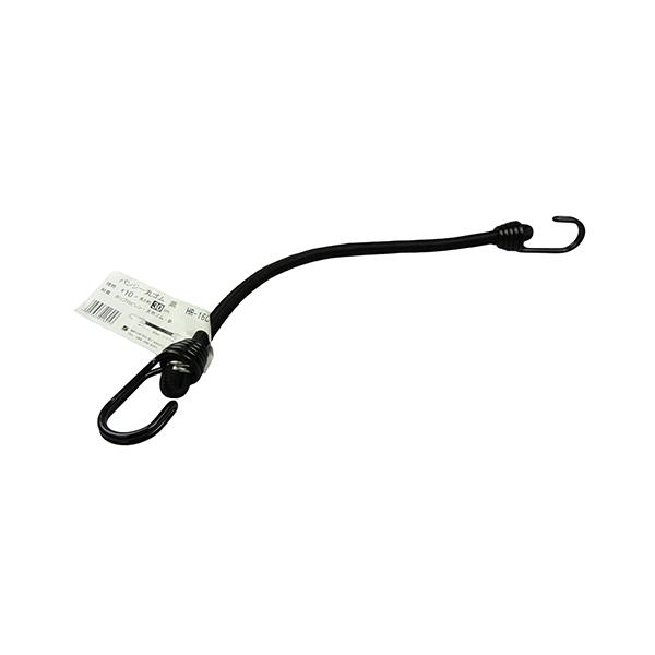 伸縮性があり、周囲を糸で特殊織しているため、強度があります。【用途】荷物の仮留め・固定。【機能・特徴】両端にフックの付いた丸ゴムです。フック取付なので、様々な所に簡単に取付可能です。【仕様】●サイズ：約30cm。●色：黒。【材質】●ポリプロ...