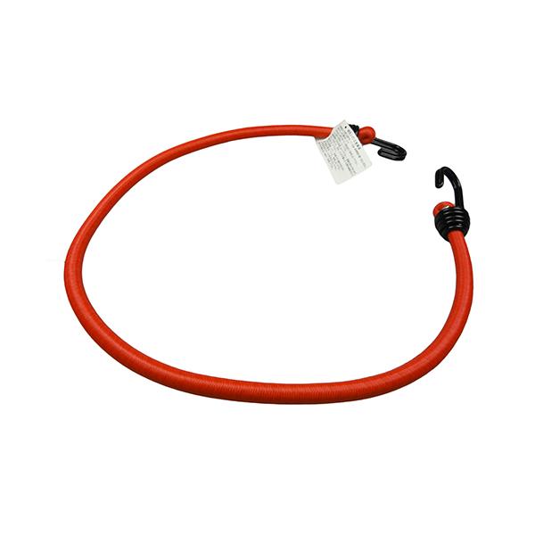 伸縮性があり、周囲を糸で特殊織しているため、強度があります。【用途】荷物の仮留め・固定。【機能・特徴】両端にフックの付いた丸ゴムです。フック取付なので、様々な所に簡単に取付可能です。【仕様】●サイズ：約70cm。●色：赤。【材質】●ポリプロ...