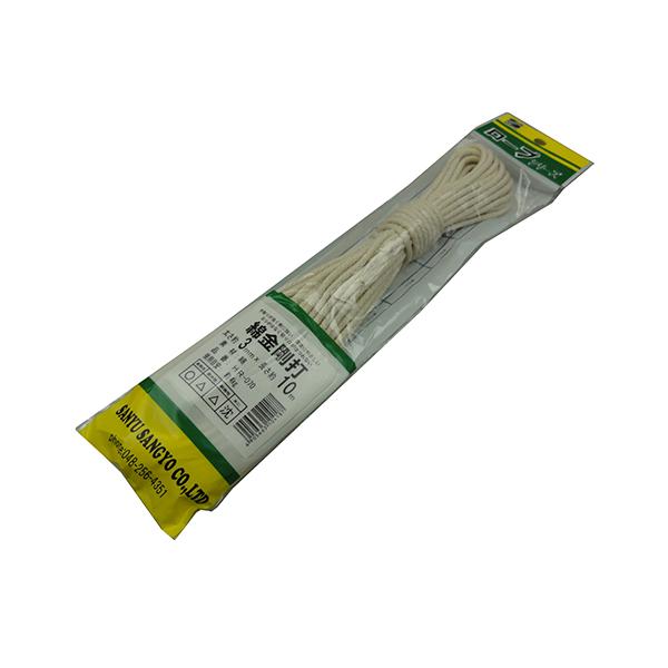 撚りが少なく、切り口がほつれにくいロープです。【用途】荷物の固定・梱包用。【機能・特徴】手触りが良く熱に強く、環境にやさしいです。【仕様】●サイズ(約)：太さ3mm×長さ10m。●使用目安：約4kg。【材質】●綿。
