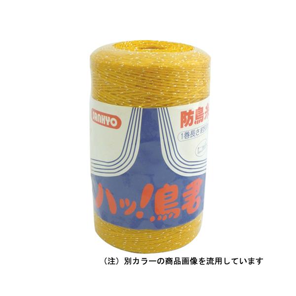 畑や花壇の上に張りめぐらせて鳥よけに効果を発揮します。【用途】防鳥。【機能・特徴】田・畑の端に棒を立て、作物の高さから20〜30センチ位で、3〜5メートル間隔に糸を張って使用します。【仕様】●サイズ：500m巻。●色：シルバー。【材質】●ポ...