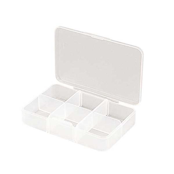 【用途】小物の収納に最適。【機能・特徴】取り外せる仕切板２枚付き。中身が見易いクリアータイプ。【材質】●本体・仕切板：ポリプロピレン。