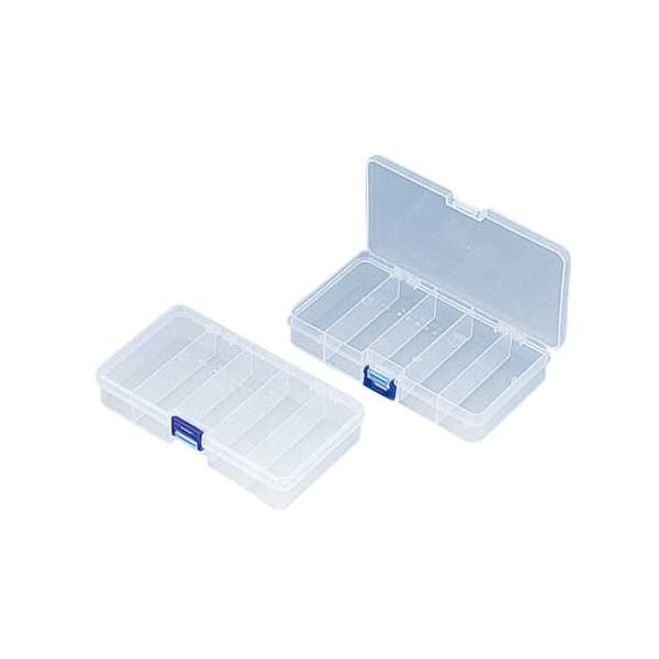 長ものの種分け収納に最適。【用途】小物収納。【機能・特徴】長ものの種分け収納に最適です。ピッタリ一体、Ｗ機能で持ち運び収納も便利です。蝶番、バックルはオール別部品使用で、耐久性抜群です。【仕様】●色：クリア。●仕切り：５コマ。【材質】●コー...