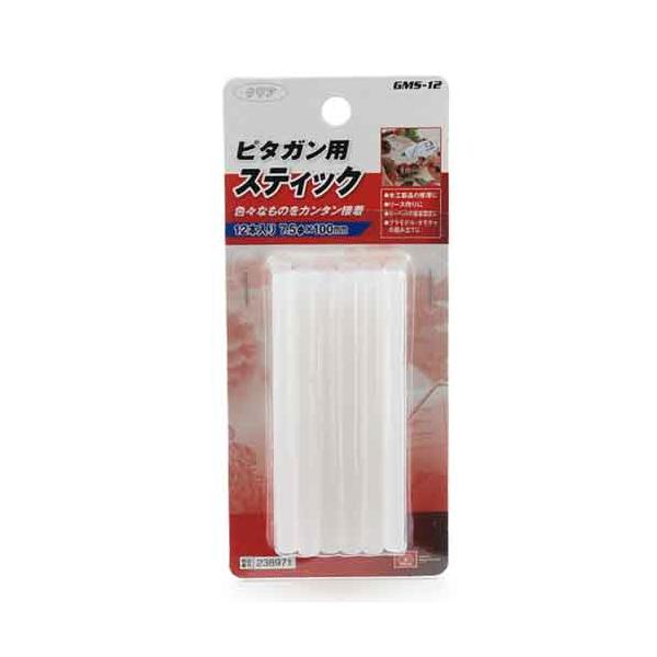 色々なものを簡単に接着できます。【用途】ピタガン用替えスティック。【機能・特徴】ピタガン用の替えスティックです。木工製品の修理、靴の修理、リース作り、アートフラワー・手芸等に最適です。【仕様】●サイズ：７．５Ｘ１００ｍｍ。●１２本入。●色：...