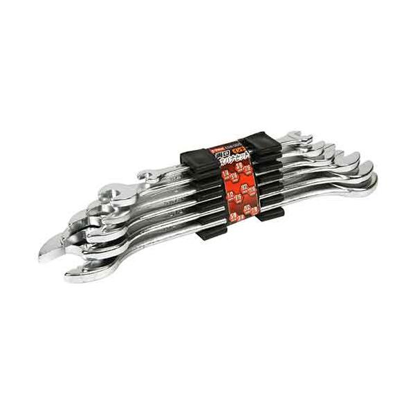 便利な6本組のインチサイズの両口スパナセットです。【用途】六角ボルト・ナットの締付け、緩め作業。【仕様】●セット内容：1/4X5/16・3/8X7/16・1/2X9/16。●9/32X11/16・5/8X3/4・25/32X7/8。【材質】...