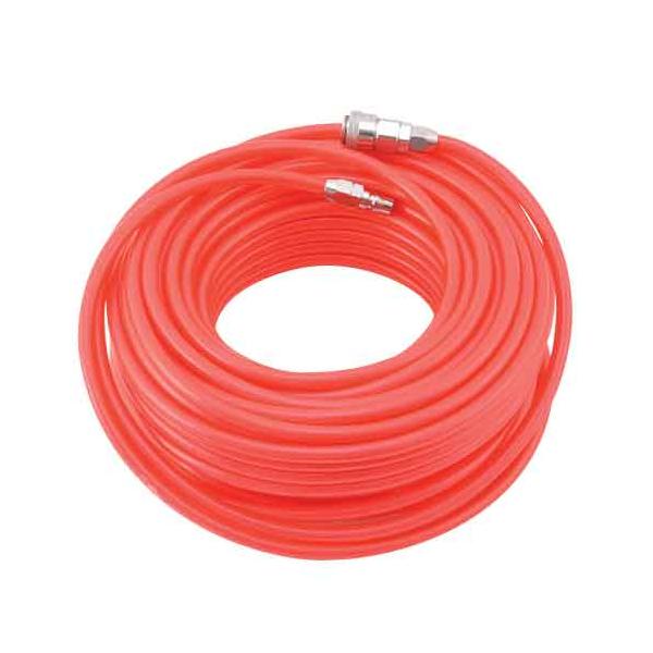 簡単脱着ワンタッチカプラ付のエアーウレタンホースです。【用途】エアーツール等のエアーホース。【機能・特徴】７ｍｍ内径で効率の良い作業ができます。【仕様】●サイズ：内径７．０ｍｍＸ外径１０．０ｍｍ。●ホース長：３０ｍ。●カラー：クリアレッド。...