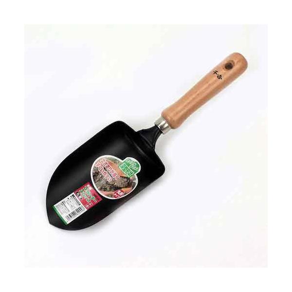 たっぷりすくえるワイド形状で土すくいにも穴掘りにも便利です。【用途】スコップ。【機能・特徴】穴掘り、土すくい用です。ワイド形状でたっぷりすくえます。【仕様】●丸型タイプ。【材質】●刃部：刃物鋼。●柄部：木。