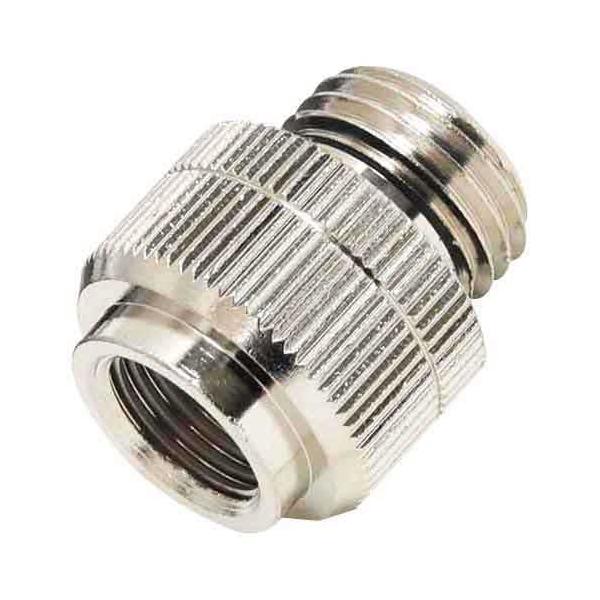 手動式噴霧器パーツ。【用途】噴霧器パーツ。【機能・特徴】噴霧器用異形金具。手動式噴霧器パーツ。【仕様】●メネジ：１０ｍｍピッチ１．０・オネジ：ＰＦ１／４。●ネジの合わない物には異型金具（別売）をご利用下さい。