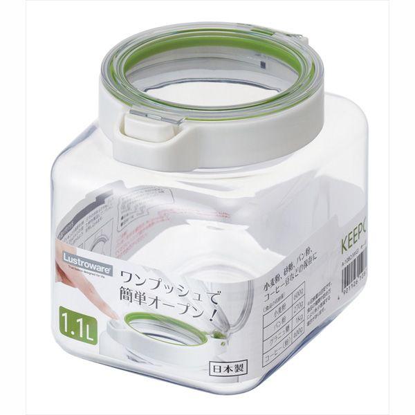 【JANコード】4901126108259【商品仕様】本体：AS樹脂フタ：飽和ポリエステルフタ枠：ポリプロピレンパッキン：シリコーン【サイズ】商品サイズ（約）：105×130×123mm容量：1.1L商品重量：200g【メーカ】岩崎工業【生...