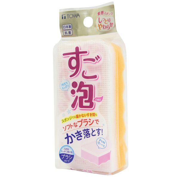 【JANコード】4901983137553【商品仕様】ブラシ：ナイロン・ポリエステルスポンジ：ポリウレタン【サイズ】商品サイズ：6×3.2×12cm【メーカ】東和産業【生産地】日本