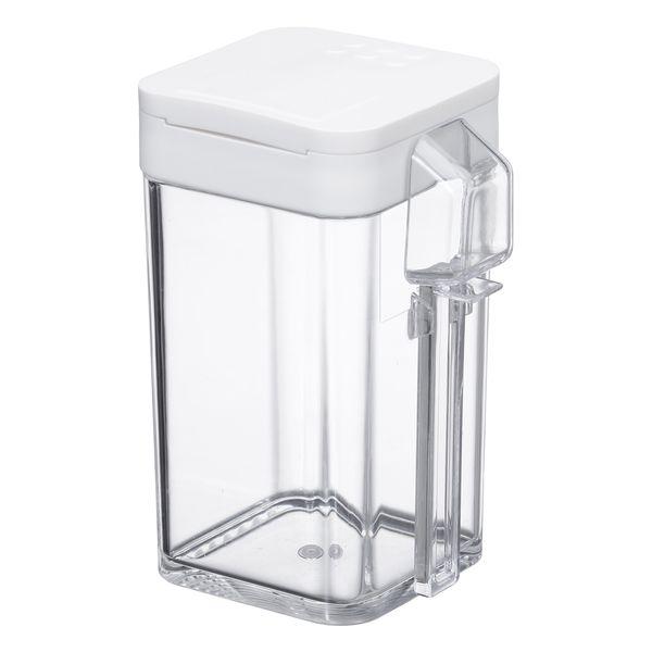 【JANコード】4903208032315【商品仕様】容器・スプーン：アクリル樹脂蓋上下：ポリエチレン付属品：インデックスシール【サイズ】商品サイズ（約）：W5.8xD6.2xH10.5cm商品重量（約）：100g【メーカ】山崎実業【生産地】中国